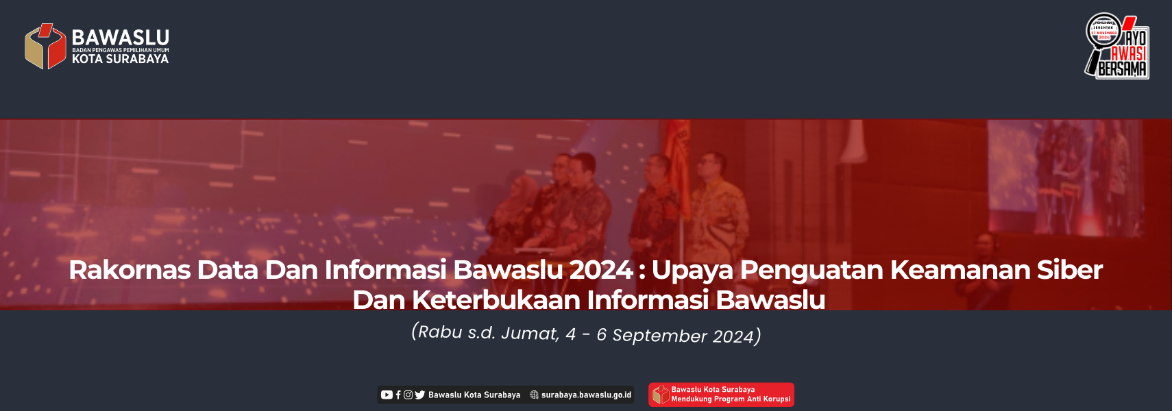 Rakornas Data dan Informasi Bawaslu 2024 : Upaya Penguatan Keamanan ...
